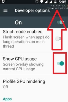 Cómo habilitar Mostrar uso de CPU en Android Nougat 7.1.2 - TecnoTraffic